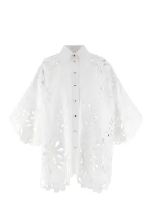 DOLCE & GABBANA Dolce & Gabbana Cut-Out Embroidered Shirt