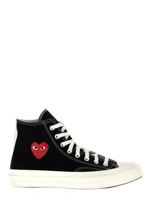 Play Comme Des Garcon X Converse High Top Sneakers - Black