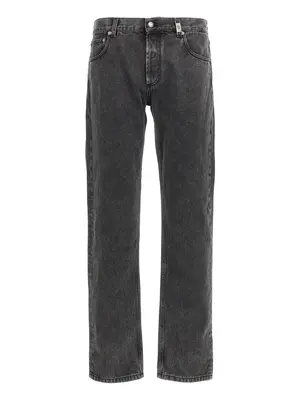 Alexander McQueen Metal Plate Jeans - Black