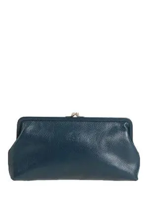 Il Bisonte Leather Clutch Navy