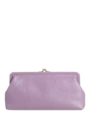 Il Bisonte Leather Clutch Purple