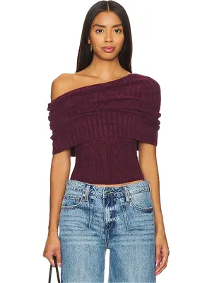 LOVERS AND FRIENDS Gerda Off The Shoulder Top - Burgundy
