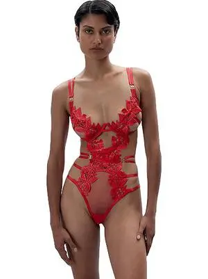 Victoria's Secret BLUEBELLA FOR VICTORIA’S SECRET Ophelia WI Bodysuit Red
