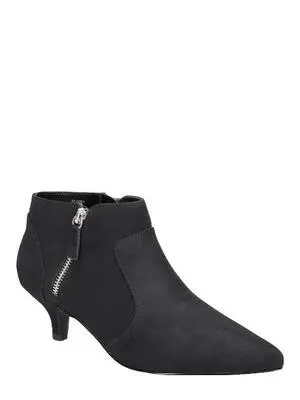 EASY WORKS BY EASY STREET Annalee Kitten Heel Bootie - Black Lame