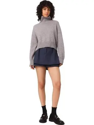 Maje Cashmere Knit Sweater - Grey