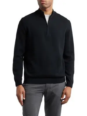 RHONE Commuter Quarter-zip Sweater - Black