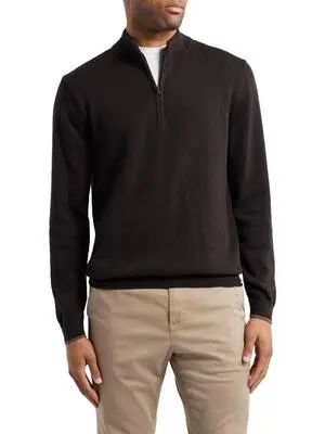 RHONE Rhone Commuter Quarter-Zip Sweater Dark Espresso