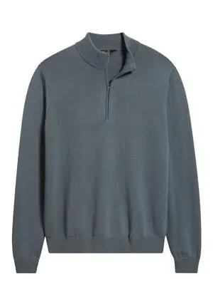RHONE Rhone Commuter Quarter-Zip Sweater Shadow Blue