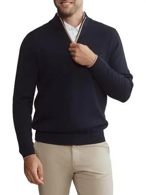 RHONE Rhone Commuter Quarter-Zip Sweater True Navy