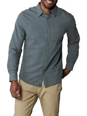 THE NORMAL BRAND Fairbanks Brushed Cotton Chamois Button-up Shirt - Waterloo