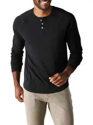 THE NORMAL BRAND Everyday Henley - Black