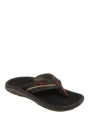 Olukai OluKai Kia'i II Flip Flop Black/ Black