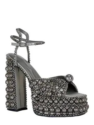 AZALEA WANG Astrella Platform Sandals - Gunmetal