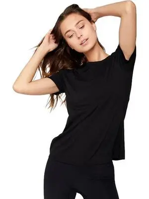 REBODY Pima Go Short Sleeve Top - Black