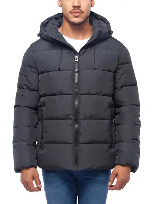 ROKKA&ROLLA Rokka&Rolla Heavyweight Puffer Jacket Black Stone