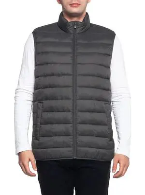ROKKA&ROLLA Lightweight Puffer Vest - Grey
