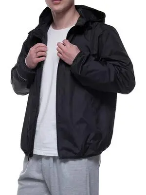 ROKKA&ROLLA Packable Windbreaker - Black