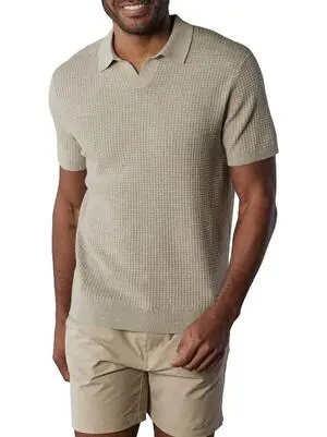 THE NORMAL BRAND Waffle Knit Polo - Flax