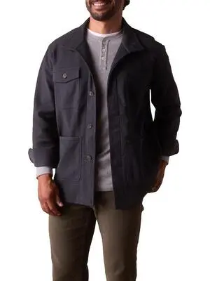 THE NORMAL BRAND Comfort Terry Cloth Chore Coat - Navy