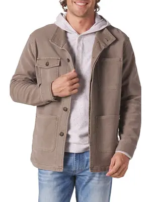 THE NORMAL BRAND Comfort Terry Cloth Chore Coat - Taupe