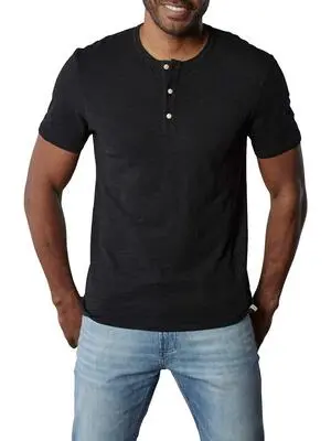 THE NORMAL BRAND Legacy Cotton Henley Black