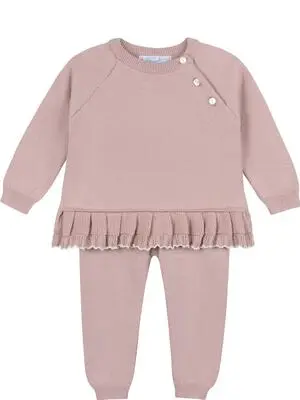 FELTMAN BROTHERS Ruffle Hem Cotton Set - Mauve
