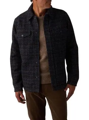 THE NORMAL BRAND Twill Jacket With Flannel Lining - Navy Plaid