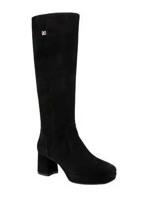 Aerosoles Syndey Knee High Boots - Black Suede