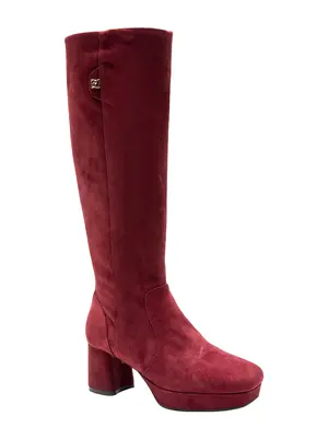 Aerosoles Aerosoles Syndey Knee High Boots Red Kid Suede