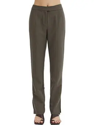 CRESCENT Straight Leg Trousers - Grey