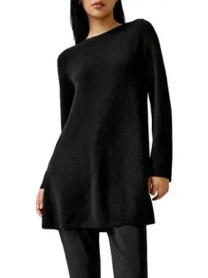 Lilysilk 100% Pure Cashmere Detachable Turtleneck Pullover Sweater - Black
