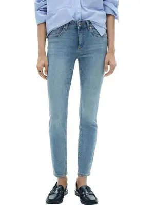 MANGO MANGO Coated Low-Rise Skinny Jeans