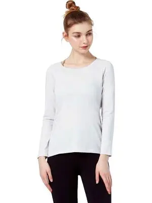 REBODY Essentials Long Sleeve Top - Ice Grey