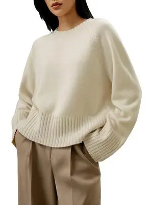 Lilysilk Wool-cashmere Blend Sweater - White