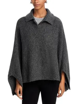 Aqua Aqua Crop Collar Poncho Charcoal