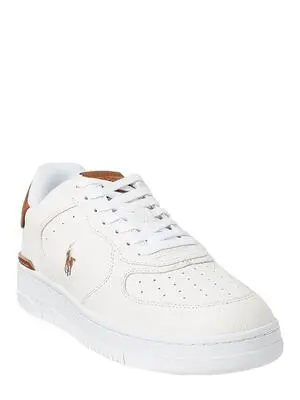 Polo Ralph Lauren Masters Court Lace Up Sneakers White/tan