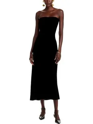 Veronica Beard Strapless Flora Dress - Black