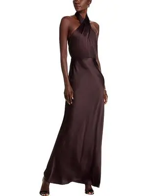 Veronica Beard Alberta Maxi Dress - Dark Chocolate