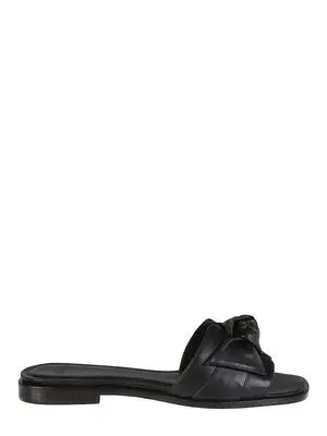 ALEXANDRE BIRMAN MAXI CLARITA SQUARE FLAT SANDALS Black