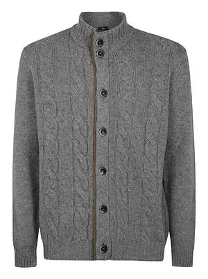 Herno Wool And Cashmere Cardigan - Grey