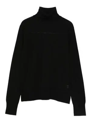 FORTE_FORTE Wool Turtleneck Sweater - Black