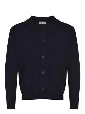 FILIPPO DE LAURENTIIS Wool Cardigan - Blue