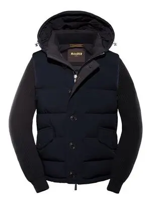 MOORER Hybrid Padded Bomber Blue