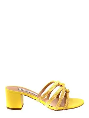 AQUAZZURA Strappy Sandals - Yellow Ocher