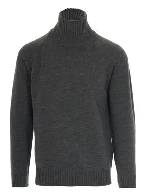 PAOLO PECORA Wool Sweater - Melange Gray