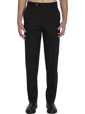 Fendi Wool Gabardine Trousers - Black
