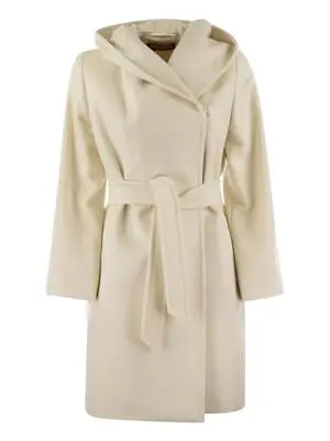 MAX MARA STUDIO Virgin Wool Coat - White