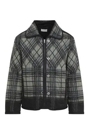 CRAIG GREEN Quilted Plaid Cotton Jacket - Black