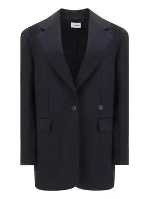 P.a.r.o.s.h Wool Single-breasted Blazer - Black