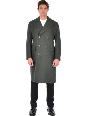 Boglioli Double-breasted Virgin Wool Coat - Grey